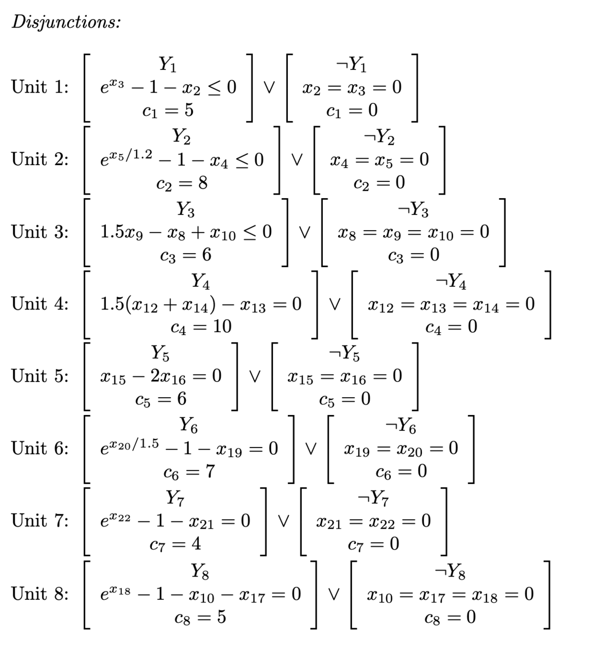 Convex generalized disjunctive programming (GDP) - Cornell University Computational Optimization ...